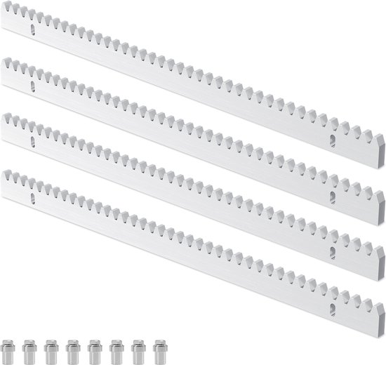 4X 0,5m Tandrail voor poorten - Schuifpoortaandrijving Tandheugels ...