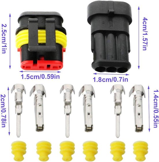 Allecto Plus - Waterdichte Elektrische Draad Connector Plug Set 10 Delig - Voor... | bol