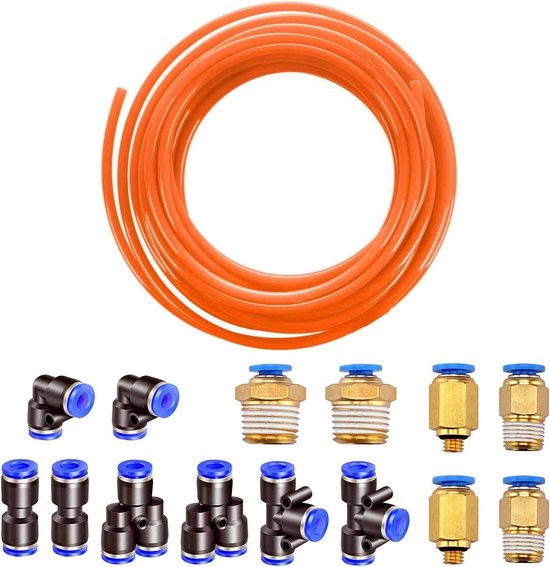 Allecto Plus - Pneumatische PU-slang 10 meter in oranje kleur voor... | bol