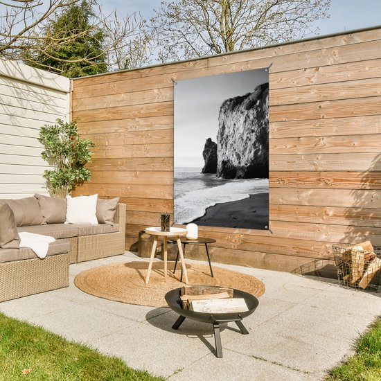 Tuinposter 80x120 cm - Tuindecoratie Strand - Klif - Golven ...