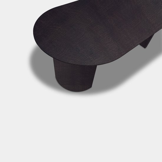 Tafel Plat Ovaal Eikenhout - Half Rond - Night Glow | bol