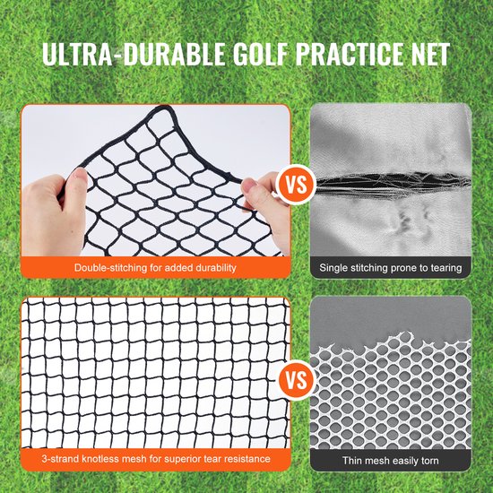 Golfnet, 10x15ft Stevig Nylon Oefenet voor Golf, Honkbal, Voetbal ...