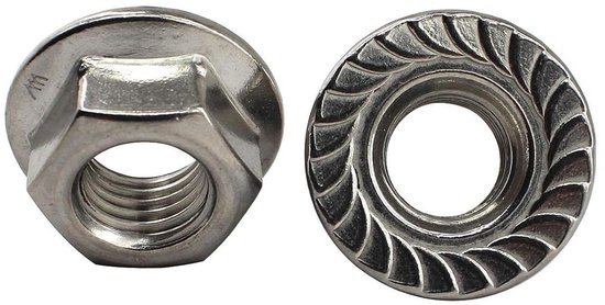 Allecto Plus - 60 stuks M4 flens schroef moeren van roestvrij staal met ...