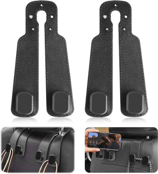 Allecto Plus - 2 stuks Dubbele Haken voor Autostoel - Autohaken Voor ...
