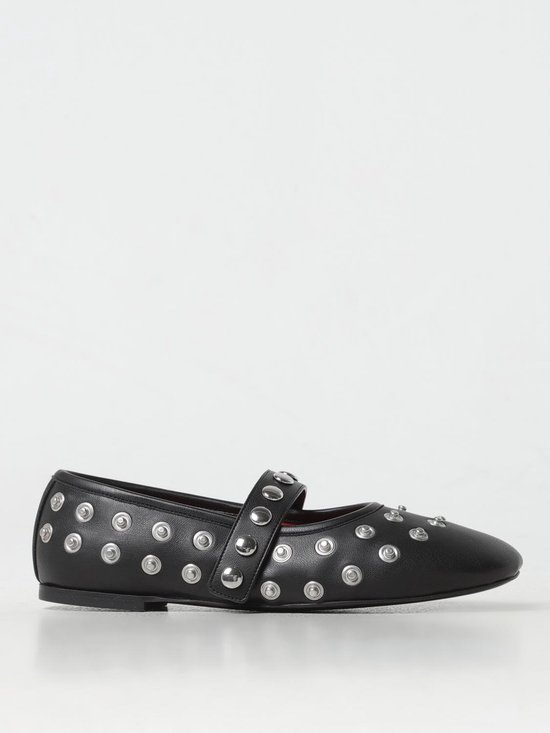 Studded Ballerina FlatsHook and Loop Closure Wo - Black Ballet | bol