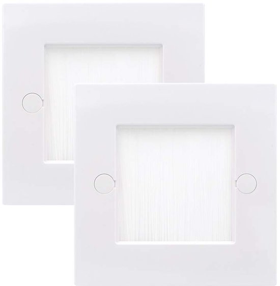 Inbouwdozen voor kabeldoorvoer - 2 stuks - wit | bol