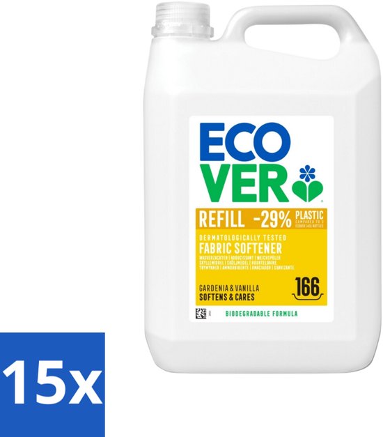 Ecover - Wasverzachter - Gardenia & Vanille - 5 liter - 166 wasbeurten -... | bol