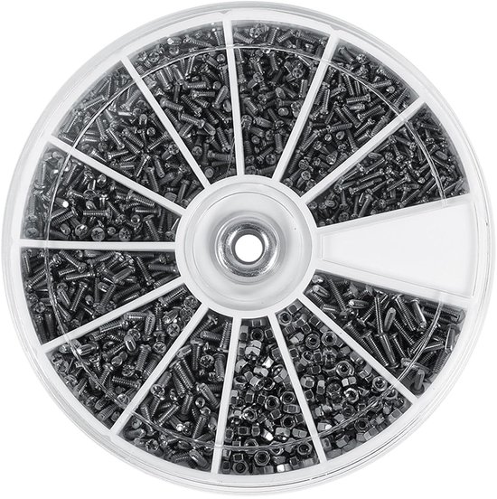 Bouten en moeren Set - Mini Bouten 600 stks Mini moeren bouten ...
