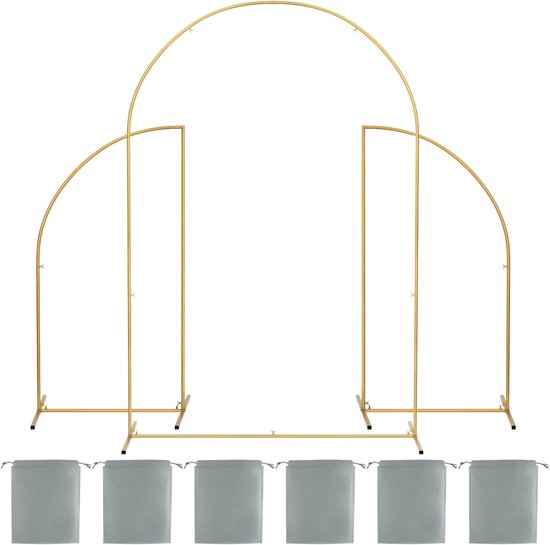 Metalen Bruiloft Boog Set - 3psc - 2.2m & 1.6m - Bruiloft Boog Stand ...