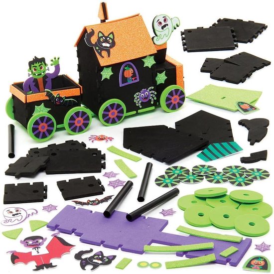 Baker Ross Spooktrein Foam Rubber Set, Halloween knutselen | bol
