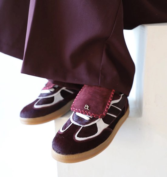 Babouche - Ira sneakers bordeaux wit | bol