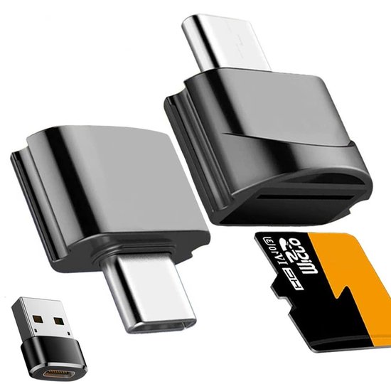 USB C naar Micro SD TF kaartlezer OTG Adapter voor Android telefoon ...