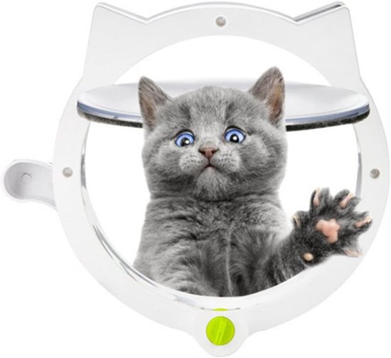 Cat Flap, Magnetic Plastic Cats Automatic Entrance Door with 4 Lock ...