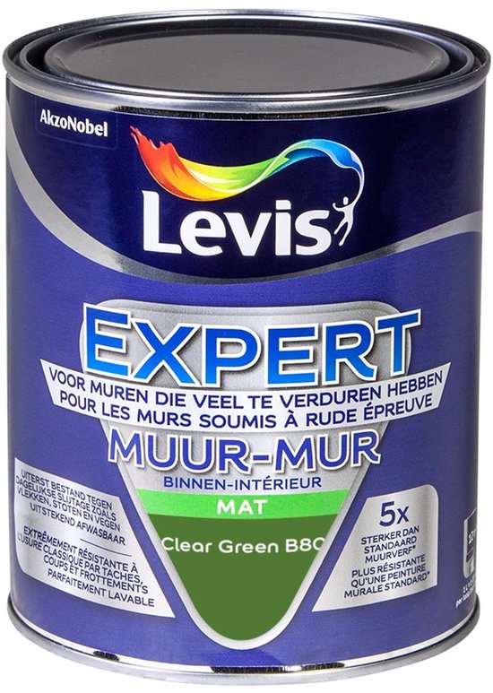 Levis - Expert Muur Binnen Mix - Clear Green B80 - 1 L | bol
