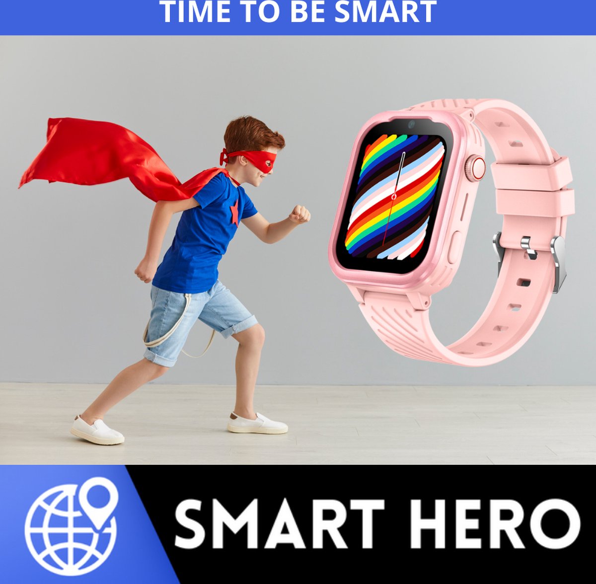 Smart Hero | GPS Horloge kind | Trackie 25 Roze | incl. Gratis simkaart ...