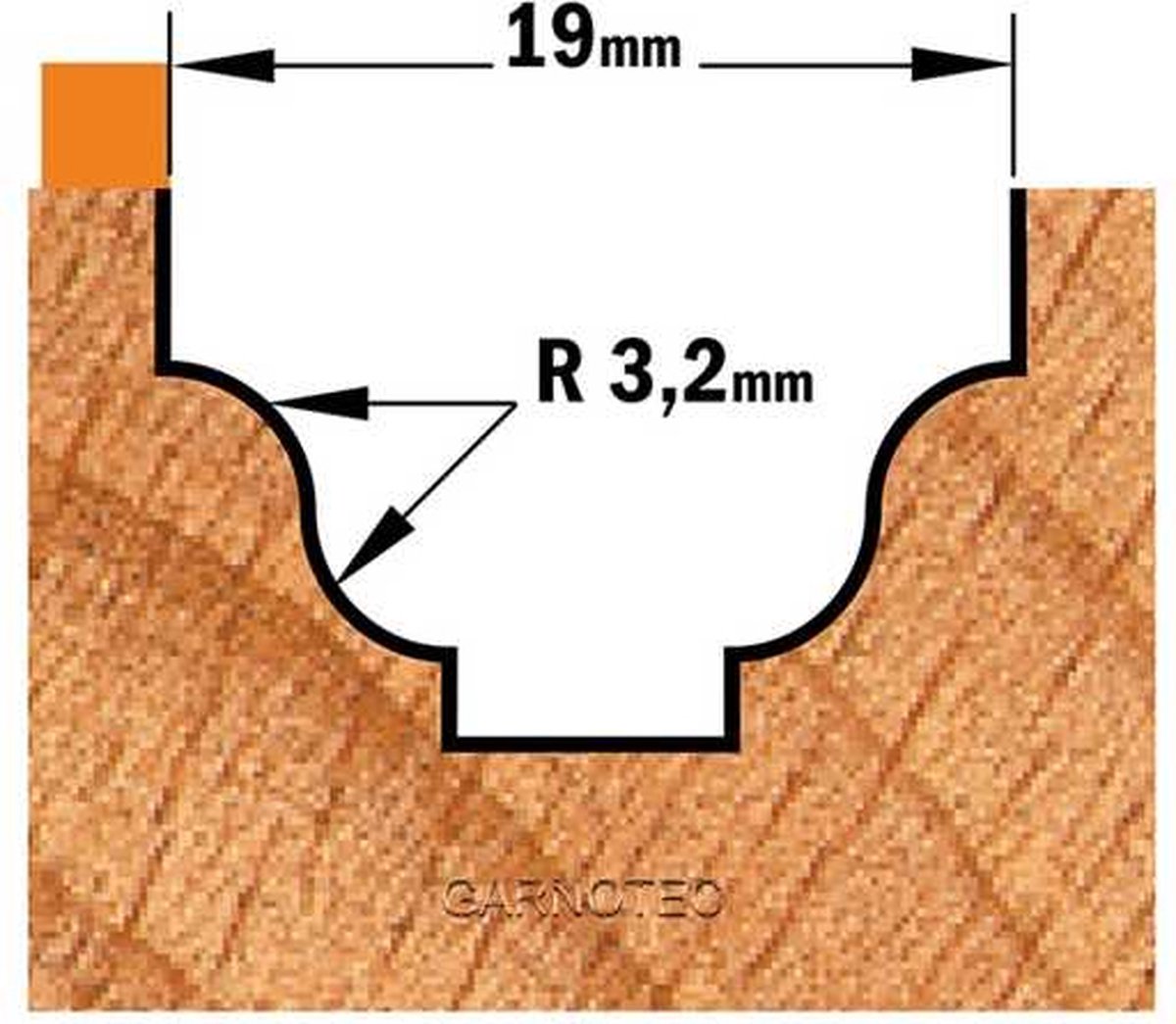Hm klassieke profielfrees Ø 19 mm. R=3,2 +lager | bol.com