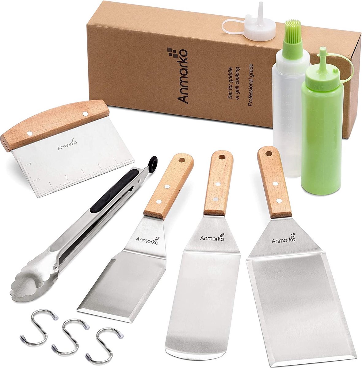 Plugstore - Anmarko Wh 4psc Set Bouteilles Crochet AMetal Spatula Set ...