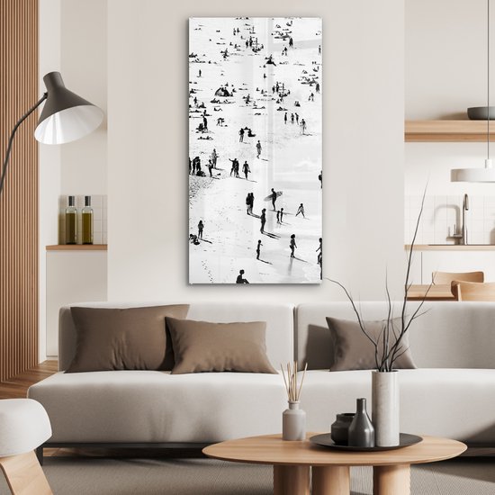 Strand - Zee - Mensen - Zwart wit | bol.com