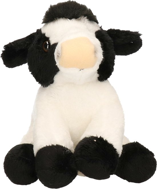 Ravensden Pluche Knuffel koe zittend - 15 cm - Boerderij kinderen ...