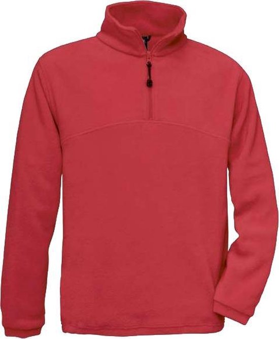 B&C HIGHLANDER Zip Sweater Fleece Rood XL | bol.com
