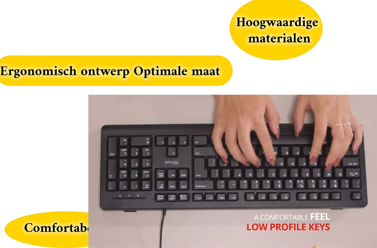 Toetsenbord en muis set Trust membraan toetsen - QWERTY | bol.com