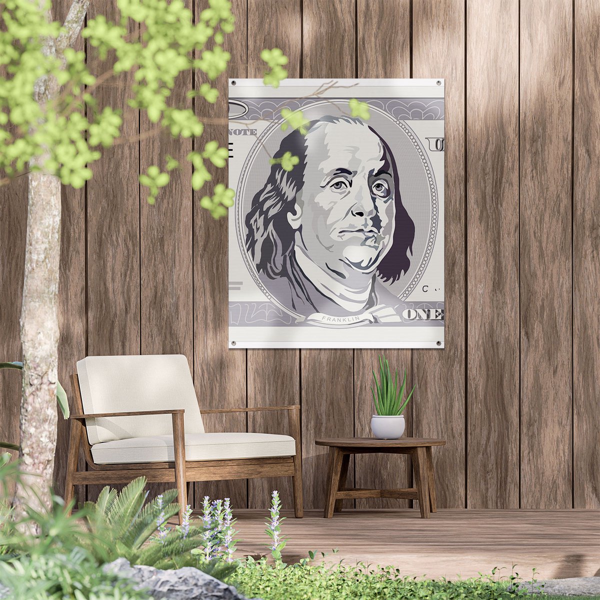 Gards Tuinposter Geld Dollar Biljet - Briefje van 100 Dollar - 80x100 ...