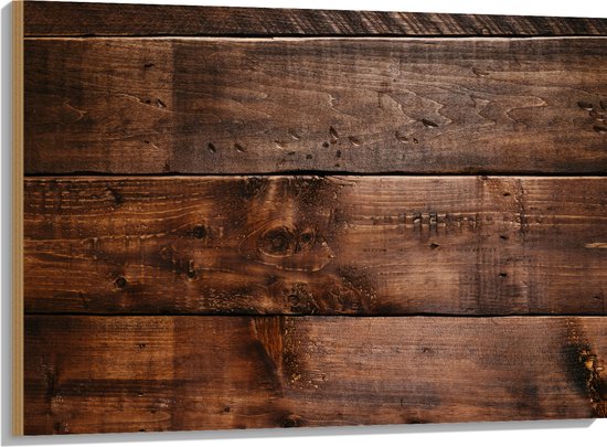 Hout - Muur van Houten Panelen - 100x75 cm - 9 mm dik - Foto op Hout ...