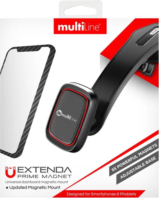 Multiline Extenda Magnetische telefoonhouder – Auto – Dashboard | bol