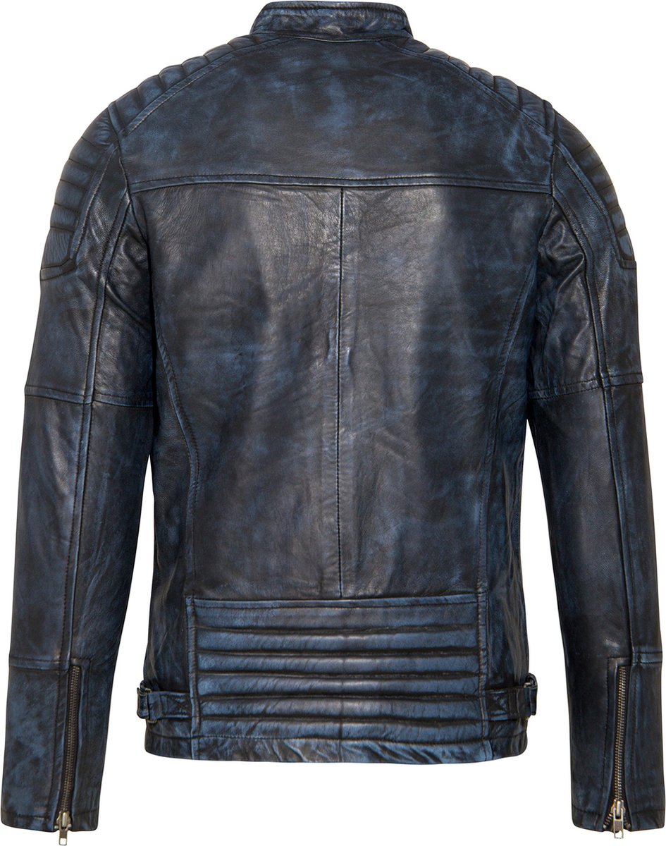Urban 5884® - Ralph - Biker look – Denim - Heren Jas - Lams Leer Jack ...