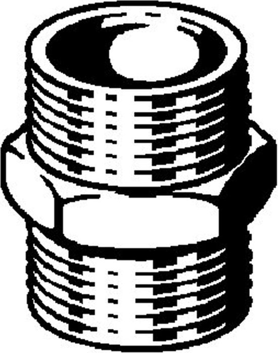 Viega Draadfitting dubbele nippel 1/2 chroom | bol