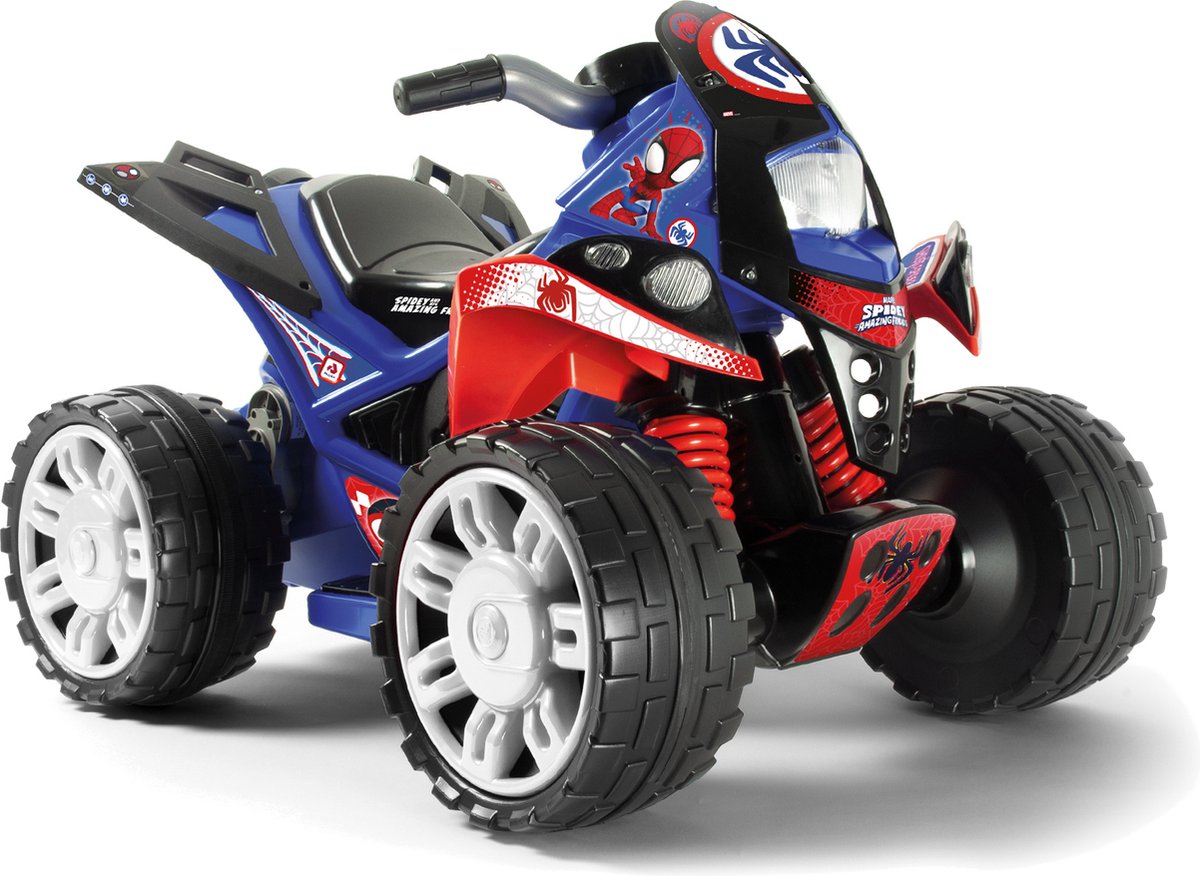 Injusa Spider-man The Beast Accuvoertuig Quad 12v Blauw/rood | bol.com