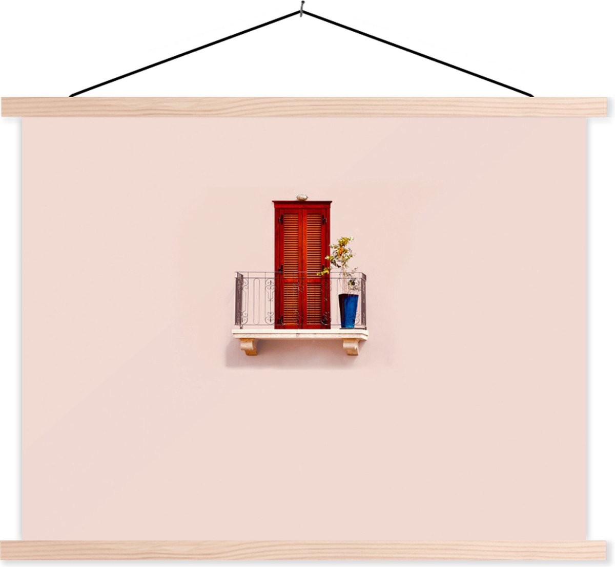 Deur - Rood - Pastel - Architectuur | bol.com