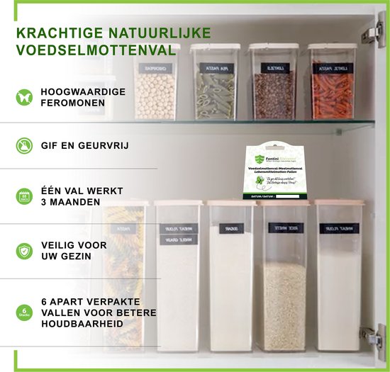 Meelmottenval - Meelmotten bestrijden - Feromoonval - 6x complete val | bol