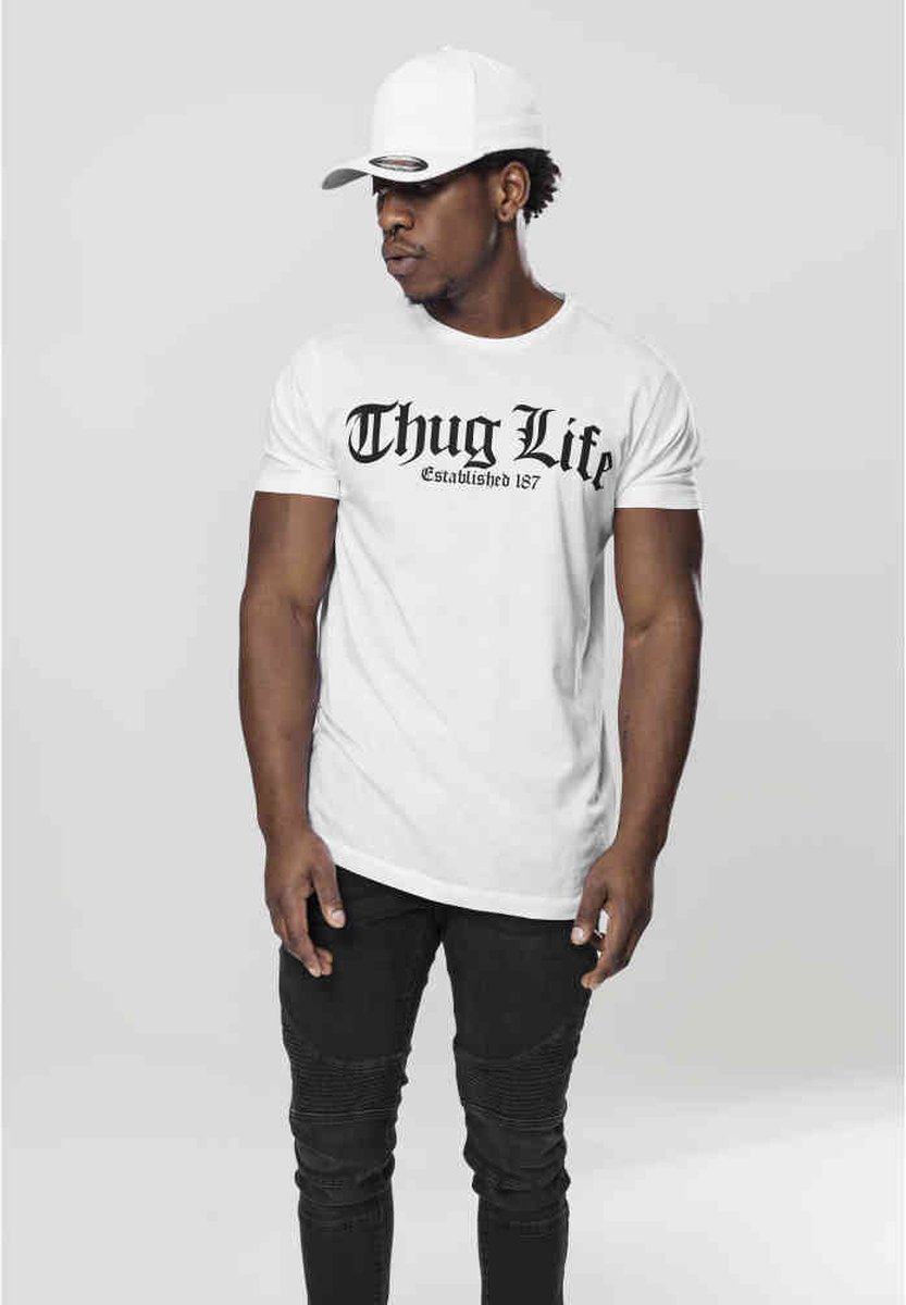 Mister Tee Heren Tshirt -XL- Thug Life Old English Wit | bol.com