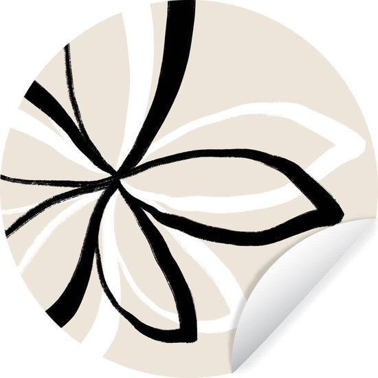 WallCircle - Muurstickers - Behangcirkel - Bloemen - Abstract - Minimalisme - 100x100... | bol