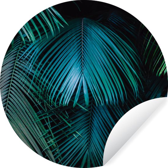 WallCircle - Muurstickers - Behangcirkel - Palmbomen - Jungle - Bladeren - 50x50 cm -... | bol