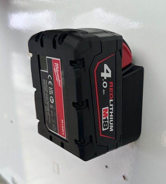 Wandhouder Voor Milwaukee M18 accu - Batterijhouder - Wandbevestiging ...