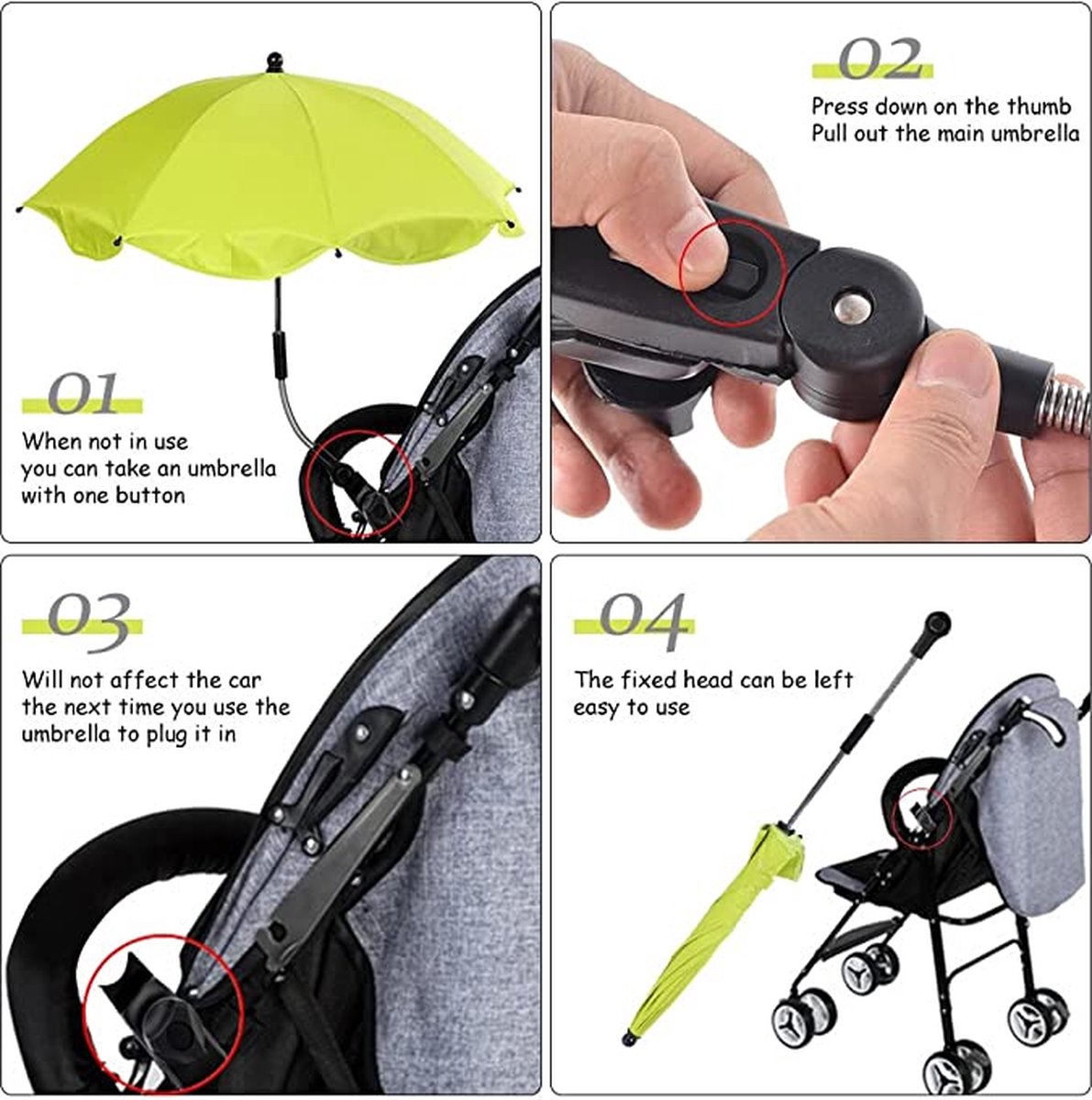 Multifunctionele kinderwagen Paraplu \Baby Parasol/Umbrella for Pram ...