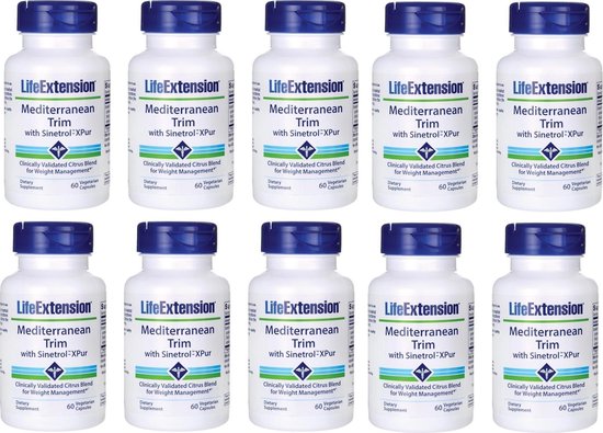 Mediterranean Trim With Sinetrol-XPur, 60 Vegetarian Capsules, 10-packs ...