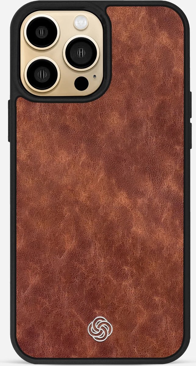 iPhone 13 Pro Max Hoesje - Handgemaakt Echt Lederen Back Case - Leren ...