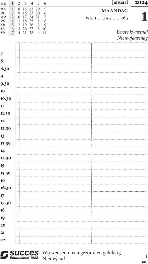 SUCCES Organizing Systems Agenda vulling - Losbladig Senior 1 dag-1 ...