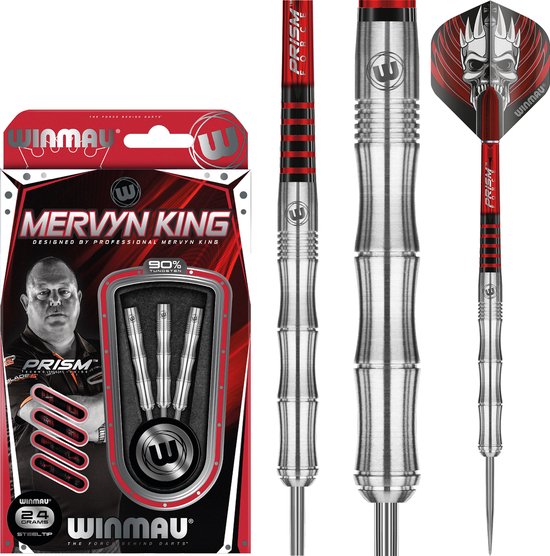 WINMAU - Mervyn King Signature Edition: Steeltip Tungsten Dartpijlen ...