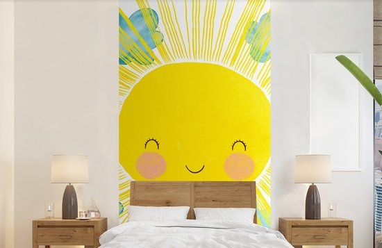Zon - Geel - Kinderen - Illustratie - Behangpapier | bol
