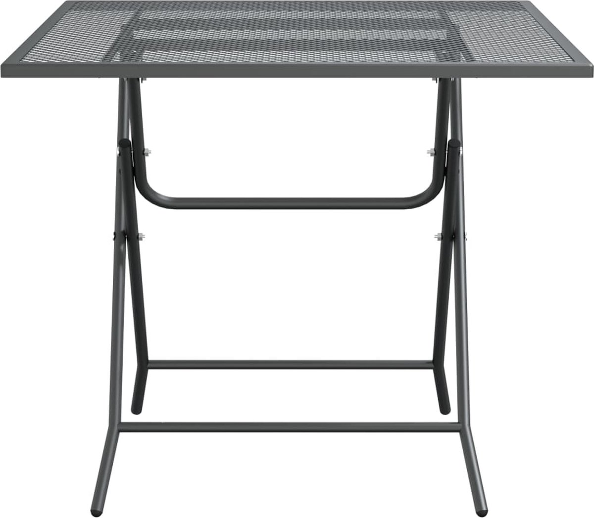 Furniture Limited - Tuintafel 80x80x72 cm metaalgaas antracietkleurig ...