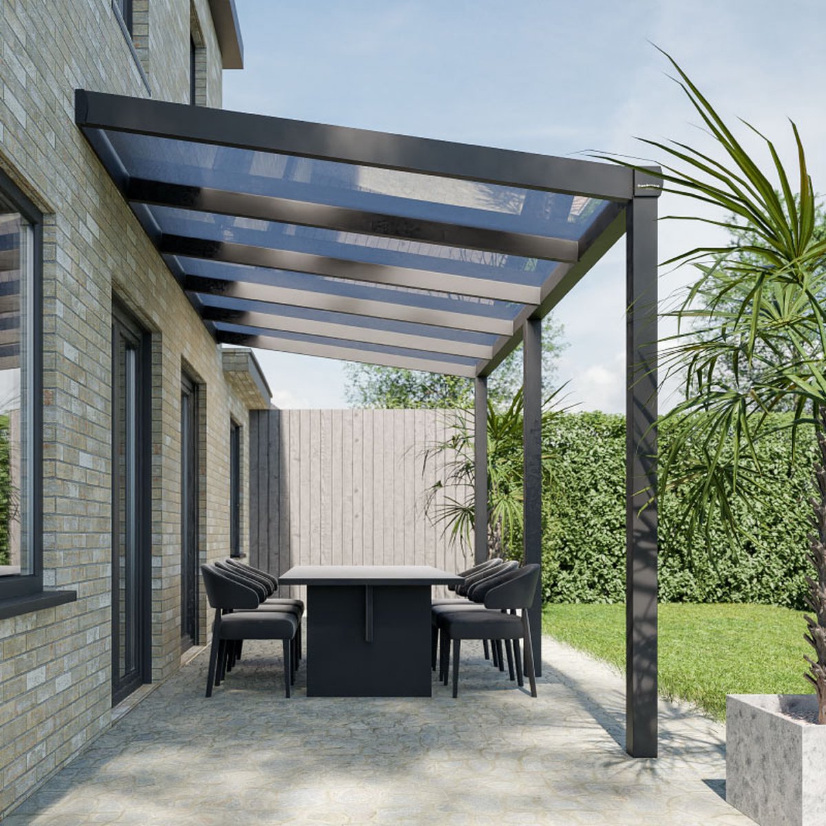 Pratt & Söhne terrasoverkapping 5x2.5 m - Overkapping tuin met opaal ...