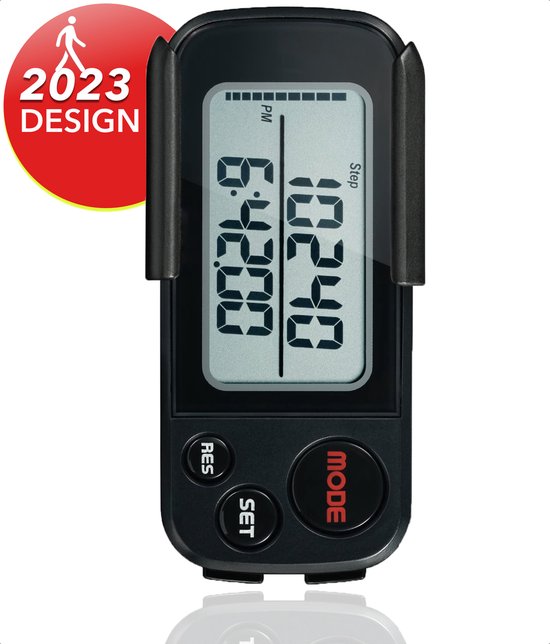 Stappenteller Pro met broekzak clip BS® - Activity tracker Grootscherm ...