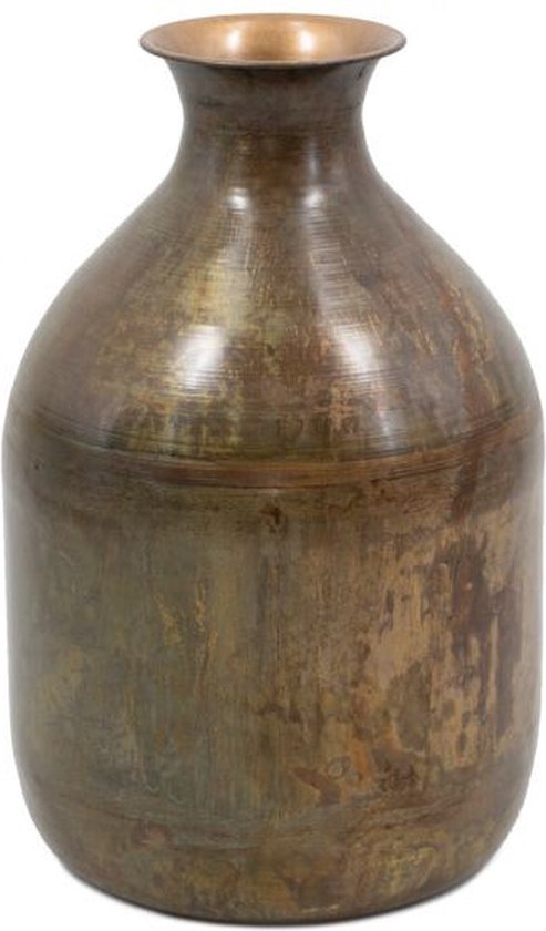 Metalen vaas roest - 10x23x26 - Kolony - Metalen bloemenvaas | bol.com