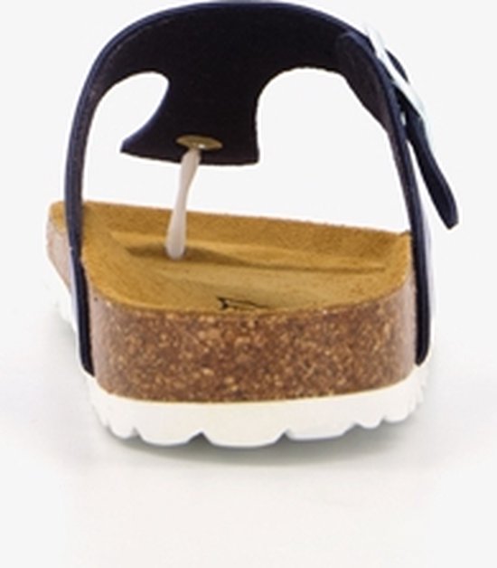 Bio Life dames bio teenslippers blauw metallic - Maat 42 | bol.com