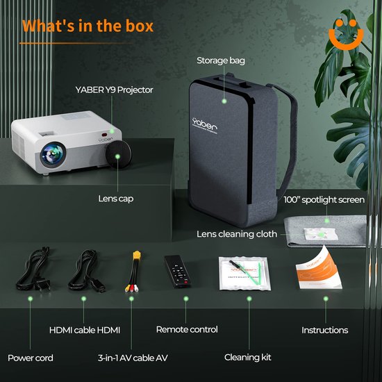 Yaber Pro Y9 - 9800LM - Hd Projector - 5G Wifi Bluetooth - 4K Video ...