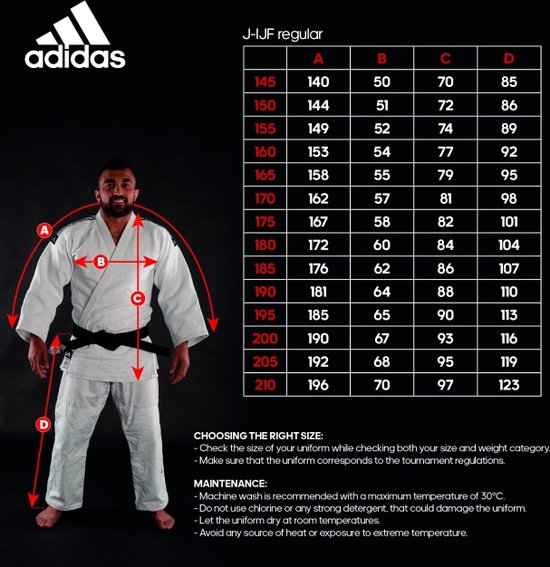 adidas Judopak Champion II IJF Approved Wit 155cm | bol